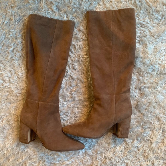 Sam Edelman | Shoes | Sam Edelman Hiltin Hai Camel Suede Knee High Boot ...